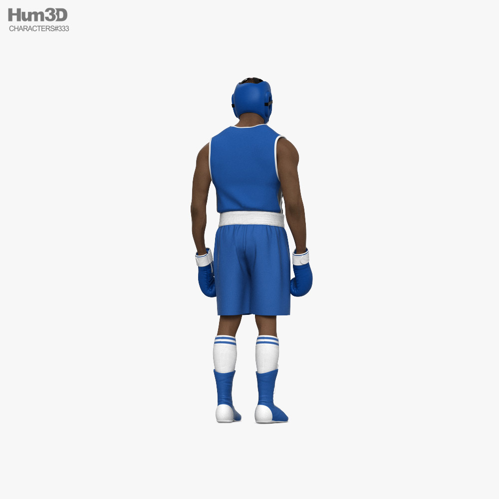 African-American Boxer Athlete 3D model - Download Character on ...