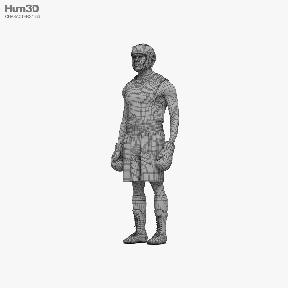 African-American Boxer Athlete 3D model - Download Character on ...