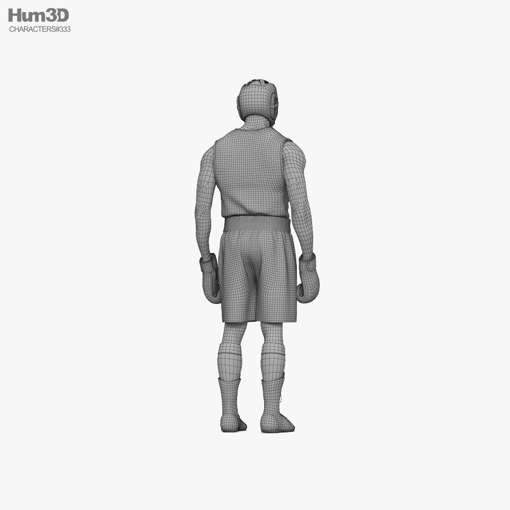 African-American Boxer Athlete 3D model - Download Character on ...