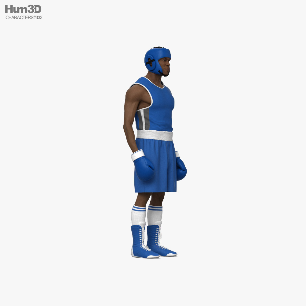 African-American Boxer Athlete 3D model - Download Character on ...