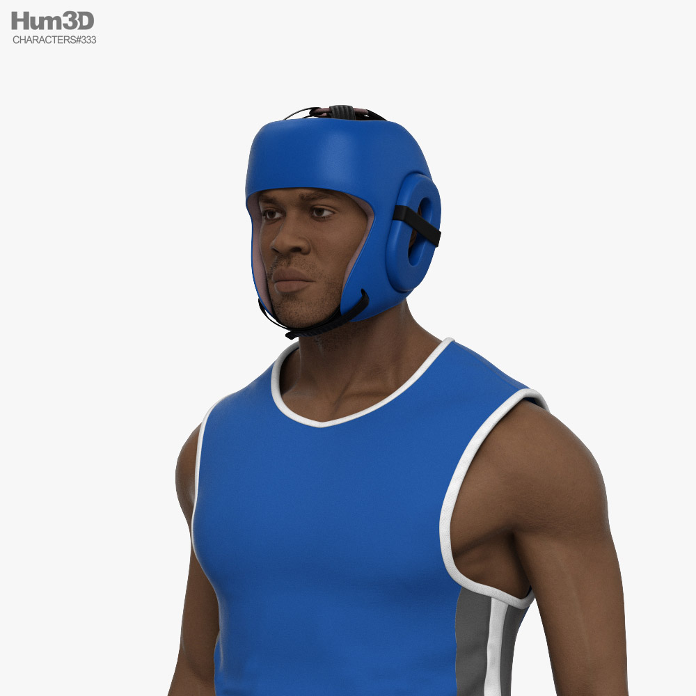African-American Boxer Athlete Modelo 3D - Descargar Character on ...