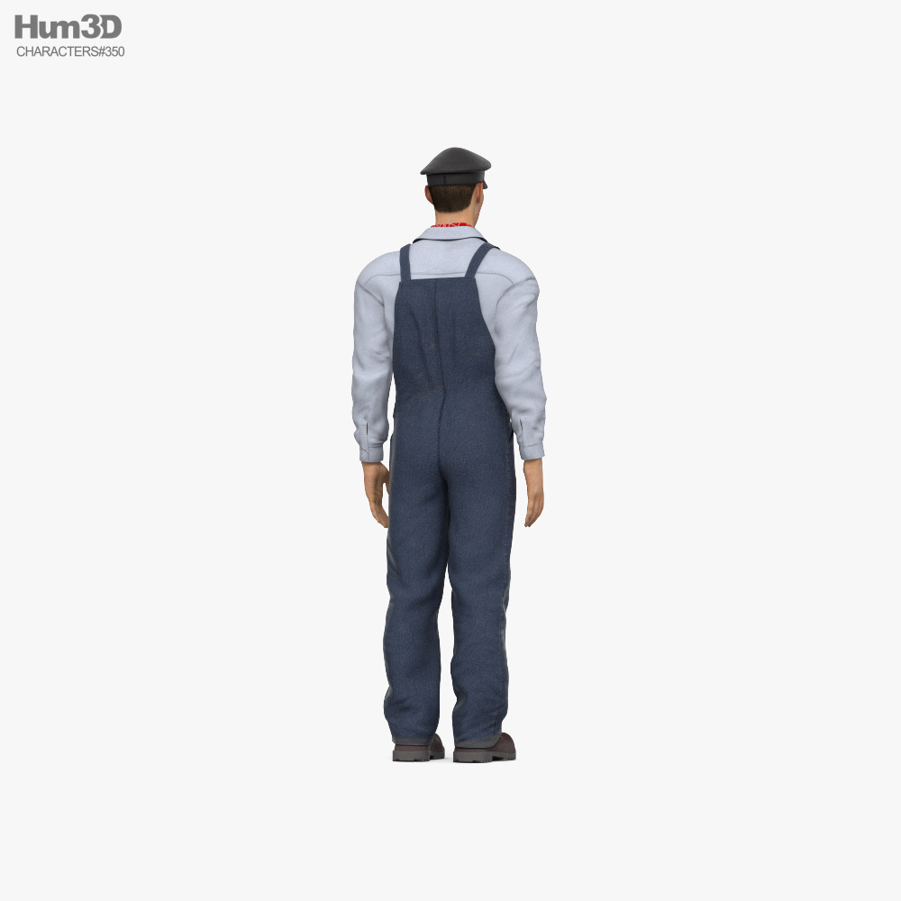 Asian Train Driver 3D model - Download Character on 3DModels.org