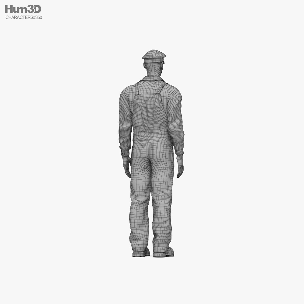 Asian Train Driver 3D model - Download Character on 3DModels.org
