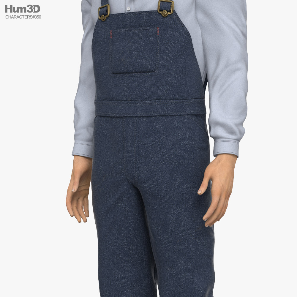 Asian Train Driver 3D model - Download Character on 3DModels.org