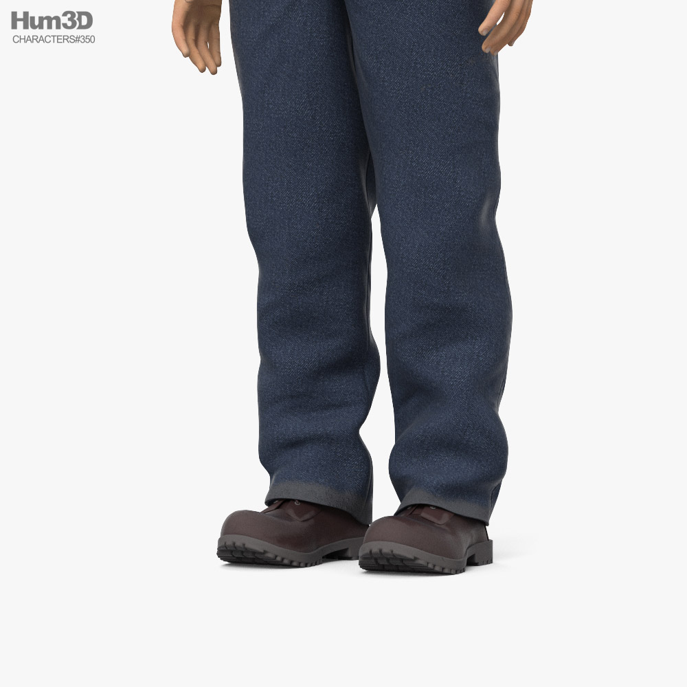 Asian Train Driver 3D model - Download Character on 3DModels.org