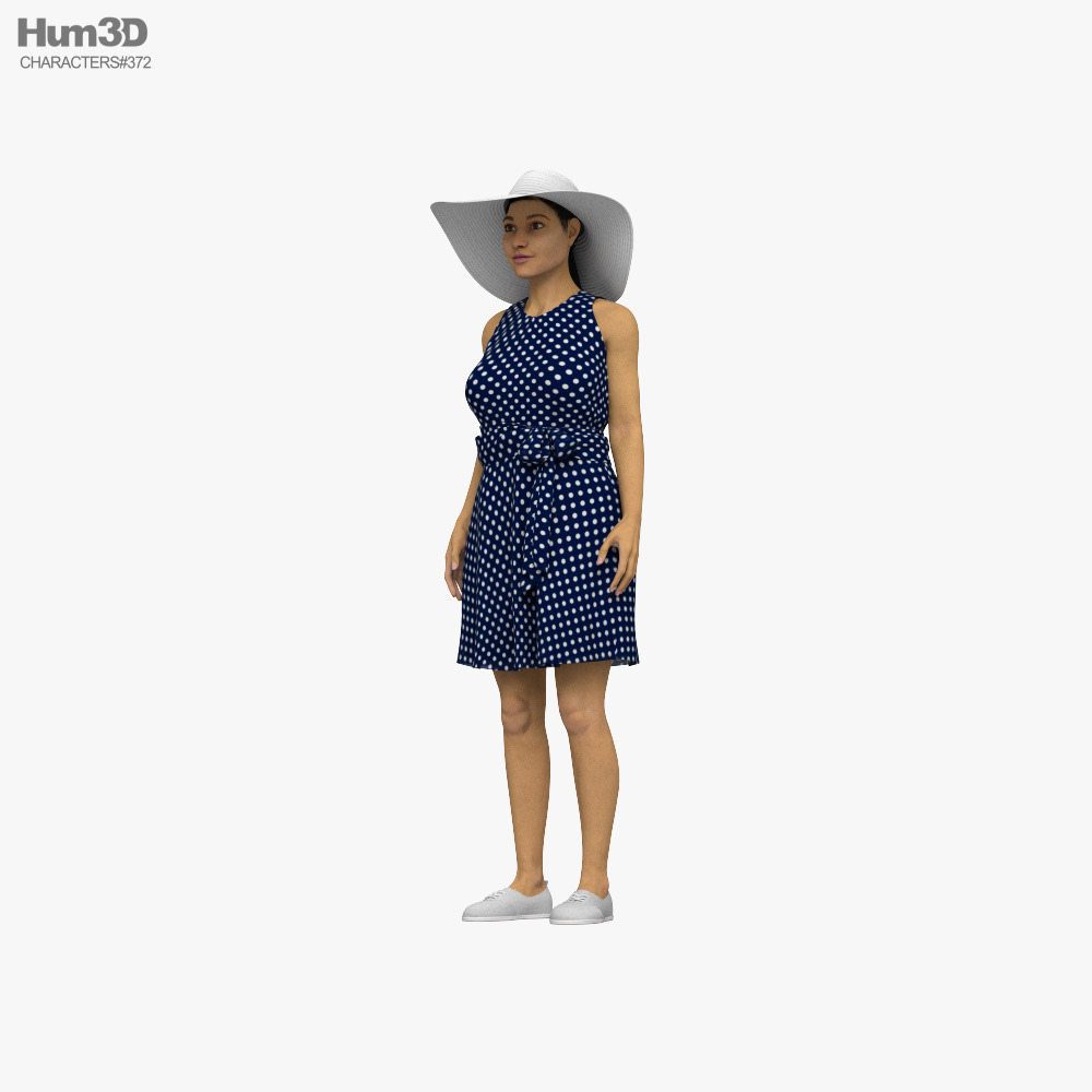 Casual Middle Eastern Woman Dress 3D model - Download Character on ...