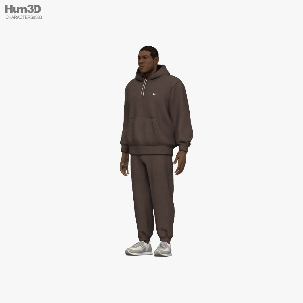 African-American Man in Tracksuit Modelo 3D - Baixar Character no ...