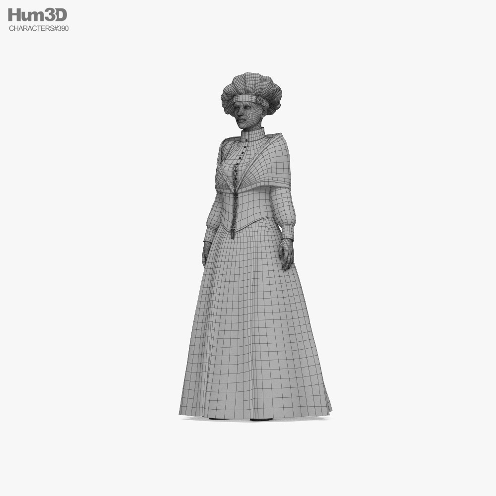 Traditional Scottish Highland Dress 3D model - Download Character on ...