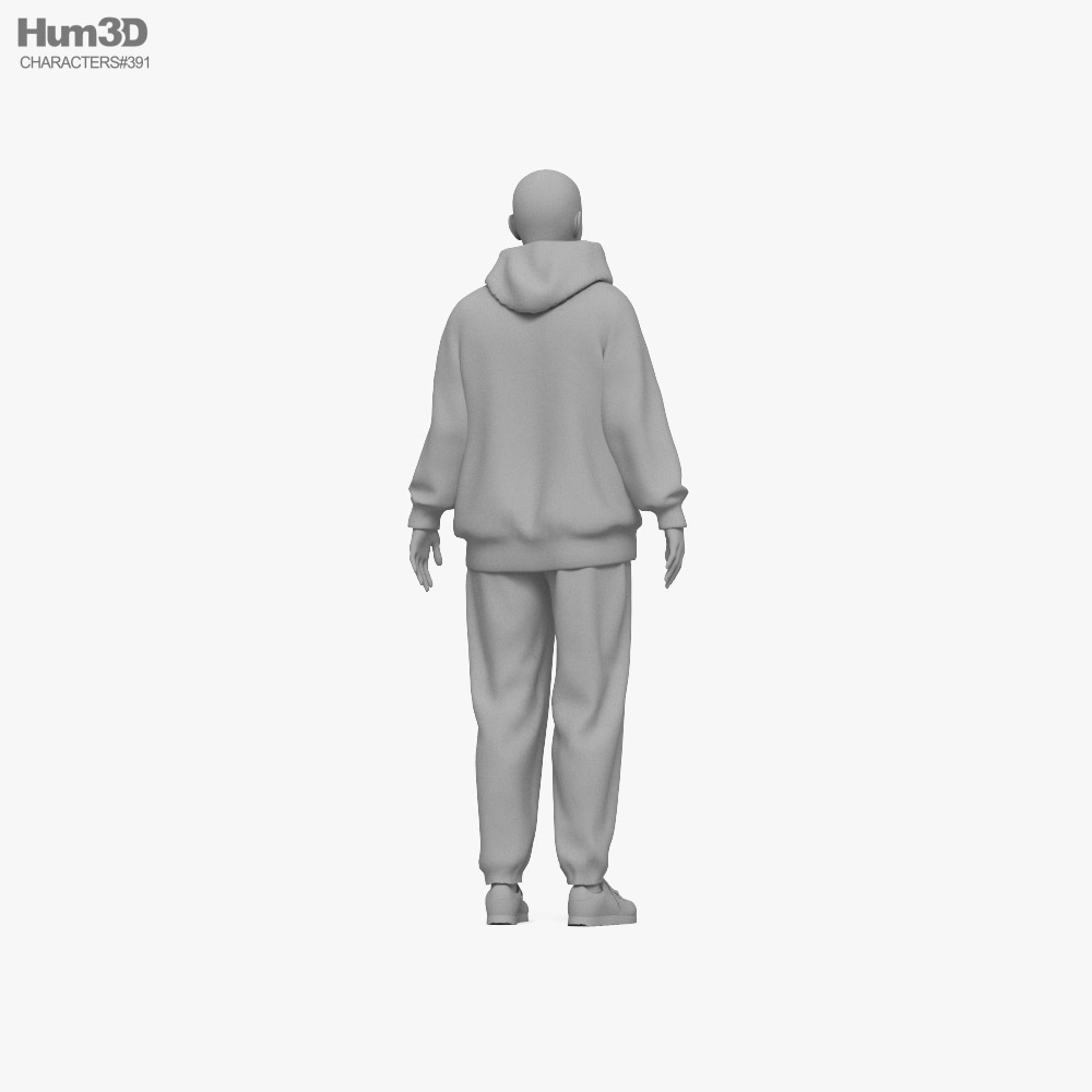 Woman in Tracksuit 3D model - Download Character on 3DModels.org