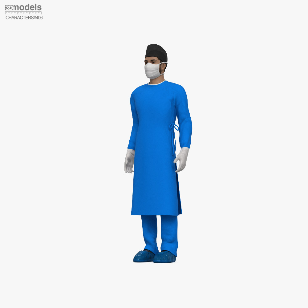 Middle Eastern Surgeon 3D model - Download Character on 3DModels.org