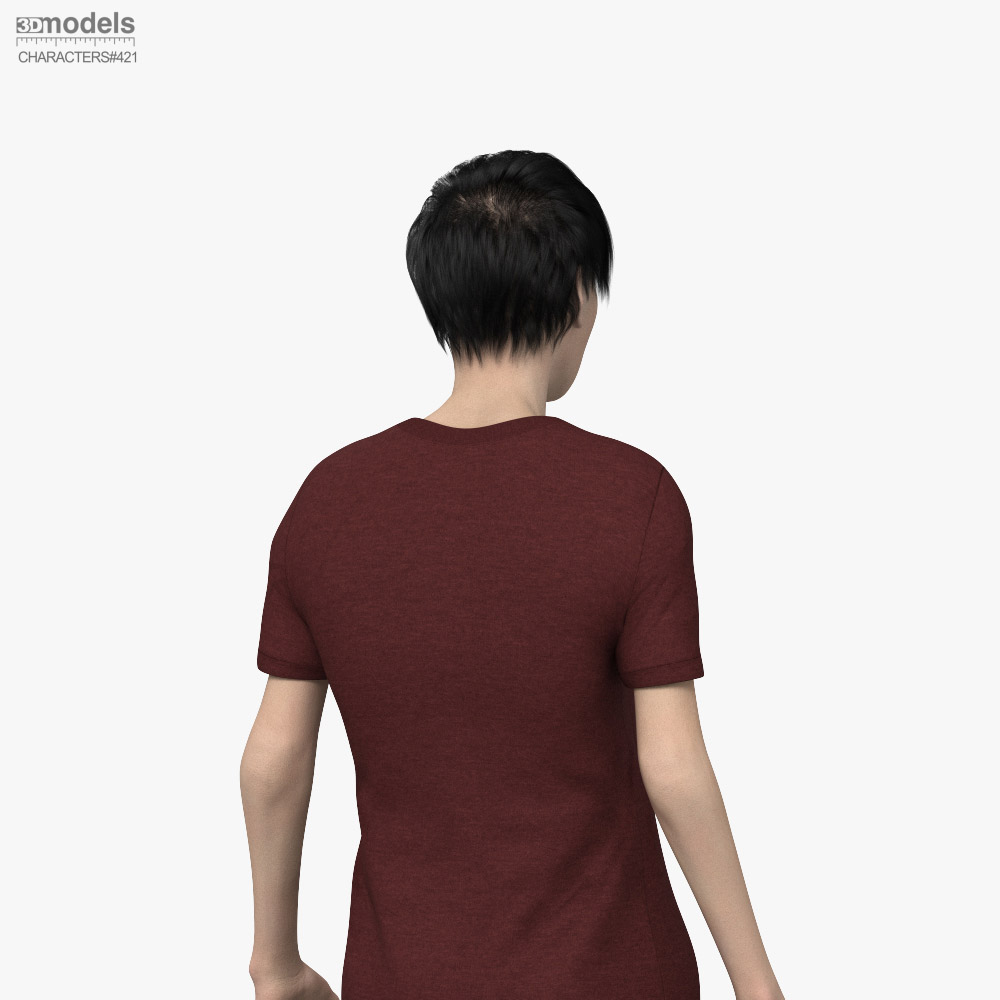 Asian Generic Teenage Boy 3D model - Download Character on 3DModels.org