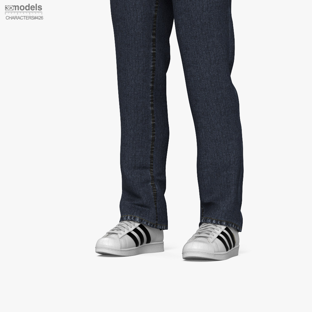 Teenage Boy in Varsity Jacket 3D model - Download Character on 3DModels.org