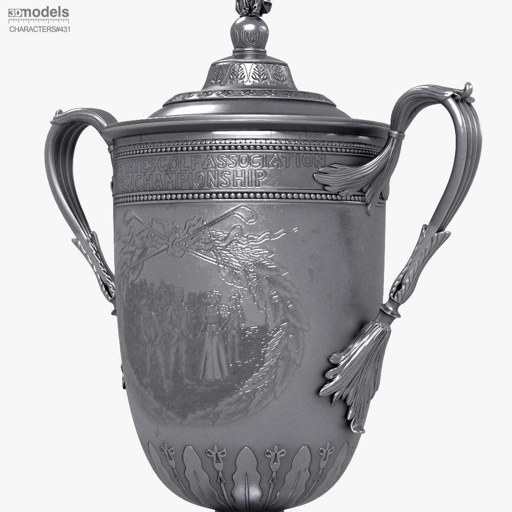 US Golf Open Trophy 3D model - Download Trophy on 3DModels.org