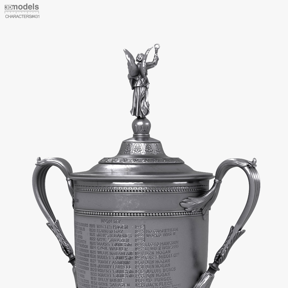 US Golf Open Trophy 3D model - Download Trophy on 3DModels.org
