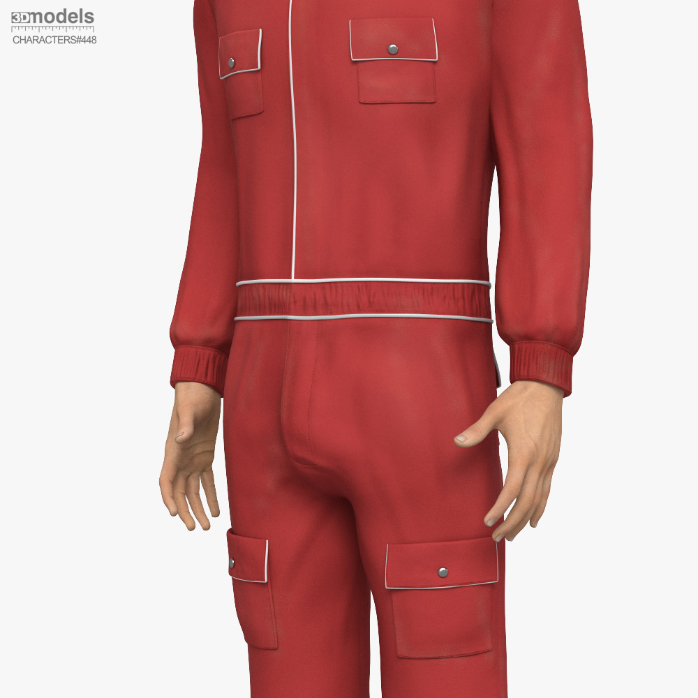 Asian Auto Mechanic 3D model - Download Character on 3DModels.org