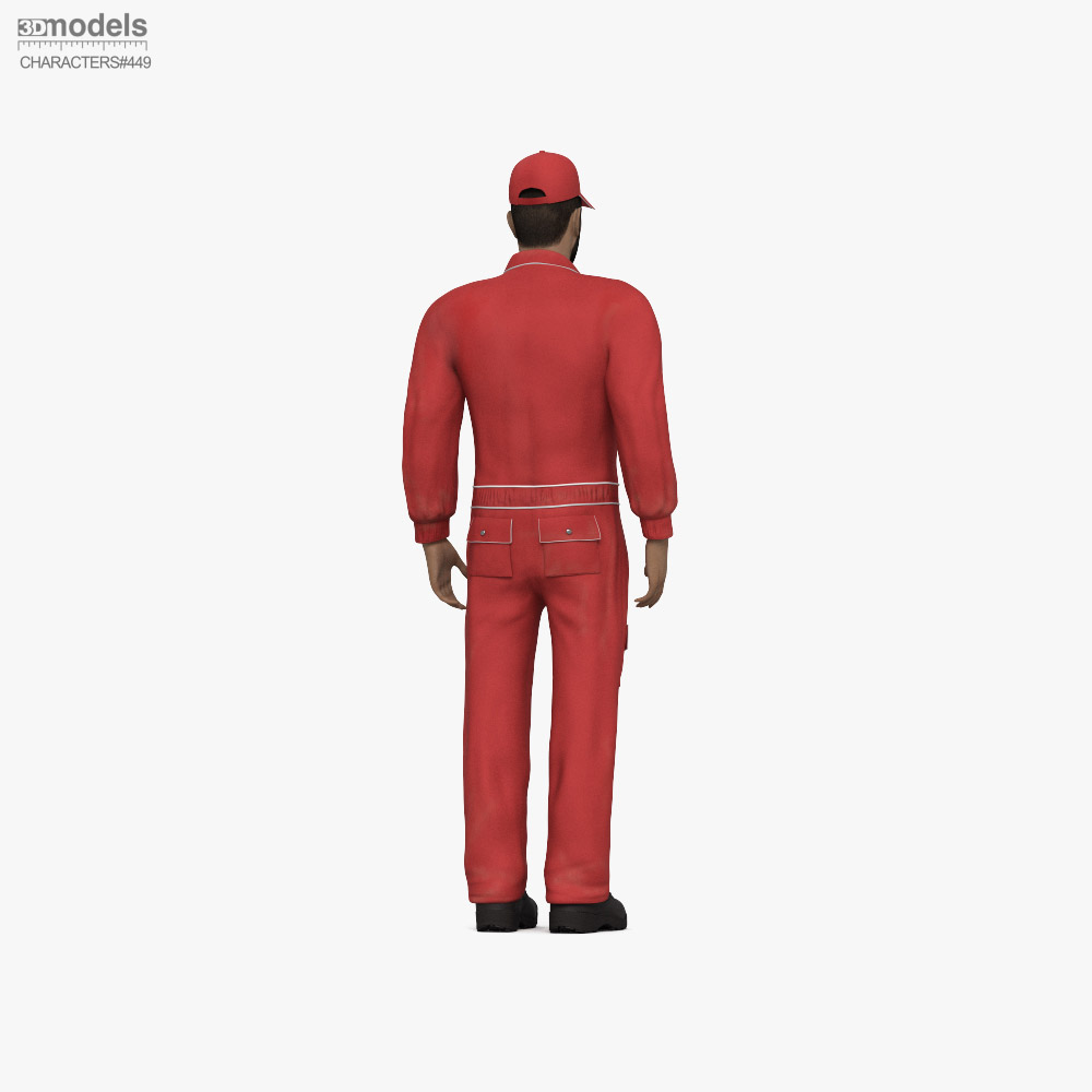 Middle Eastern Auto Mechanic 3D model - Download Character on 3DModels.org