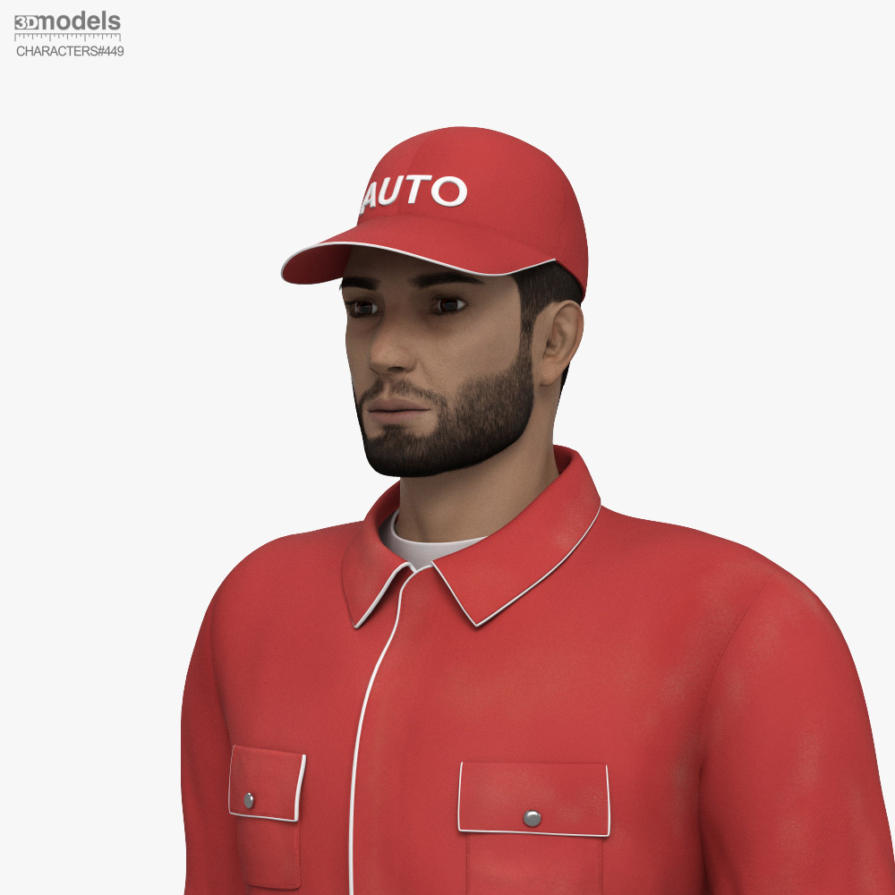 Middle Eastern Auto Mechanic 3D model - Download Character on 3DModels.org