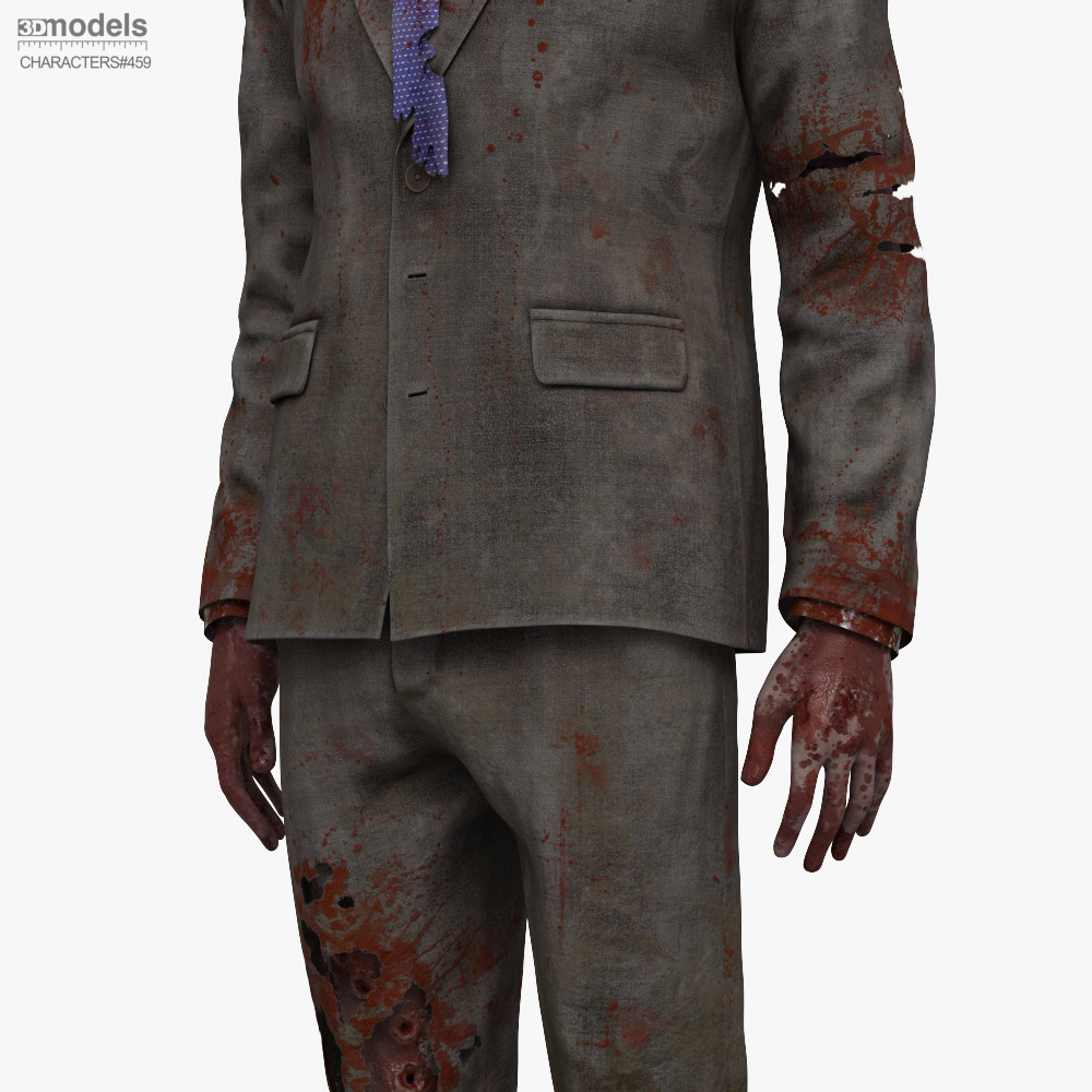 Zombie Man in Suit 3D model - Download Mythological creatures on ...