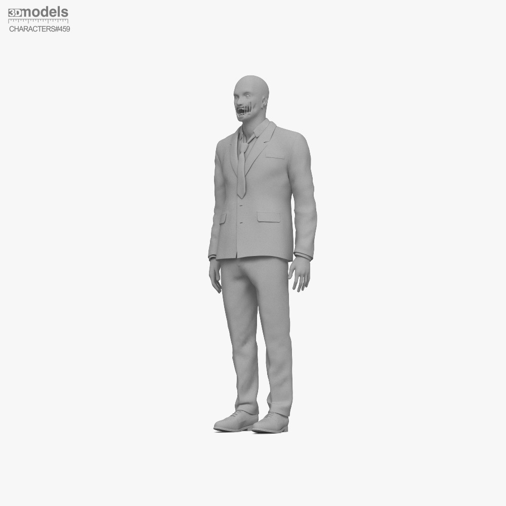 Zombie Man in Suit 3D model - Download Mythological creatures on ...