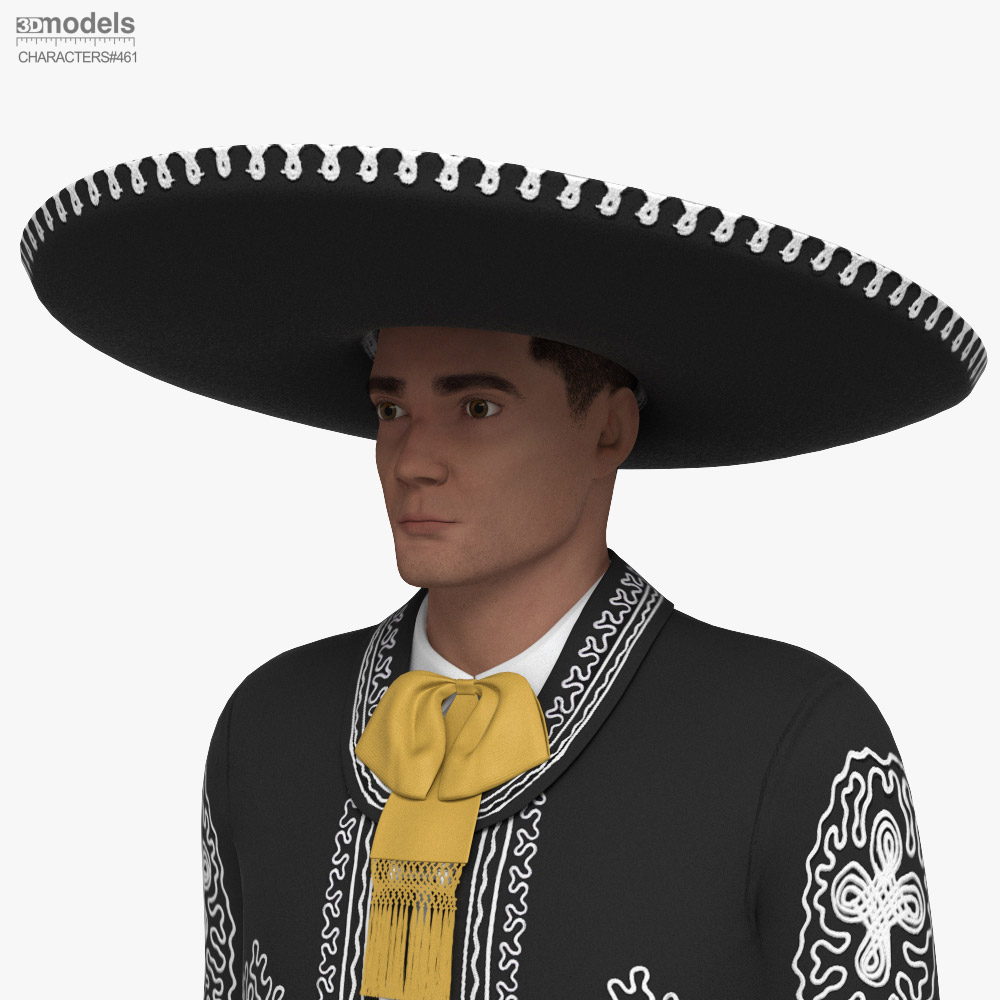 Man in Traditional Mexican Clothes 3D model - Download Character on ...