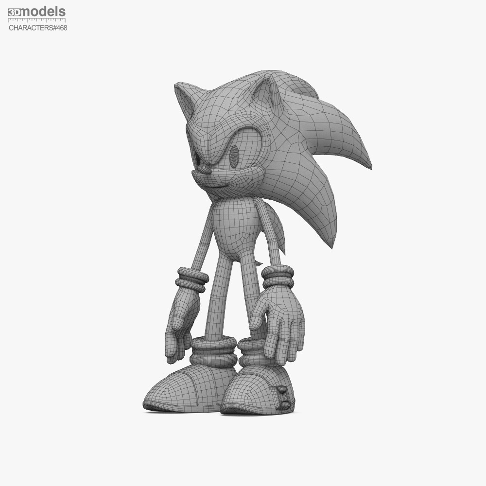 Sonic The Ouriço Modelo 3D - Baixar Personagens animados no 3DModels.org