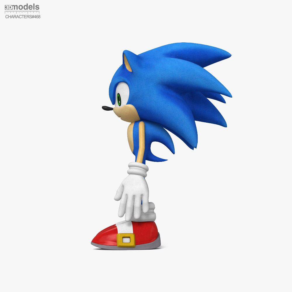 Sonic 3D model - Download Cartoon characters on 3DModels.org