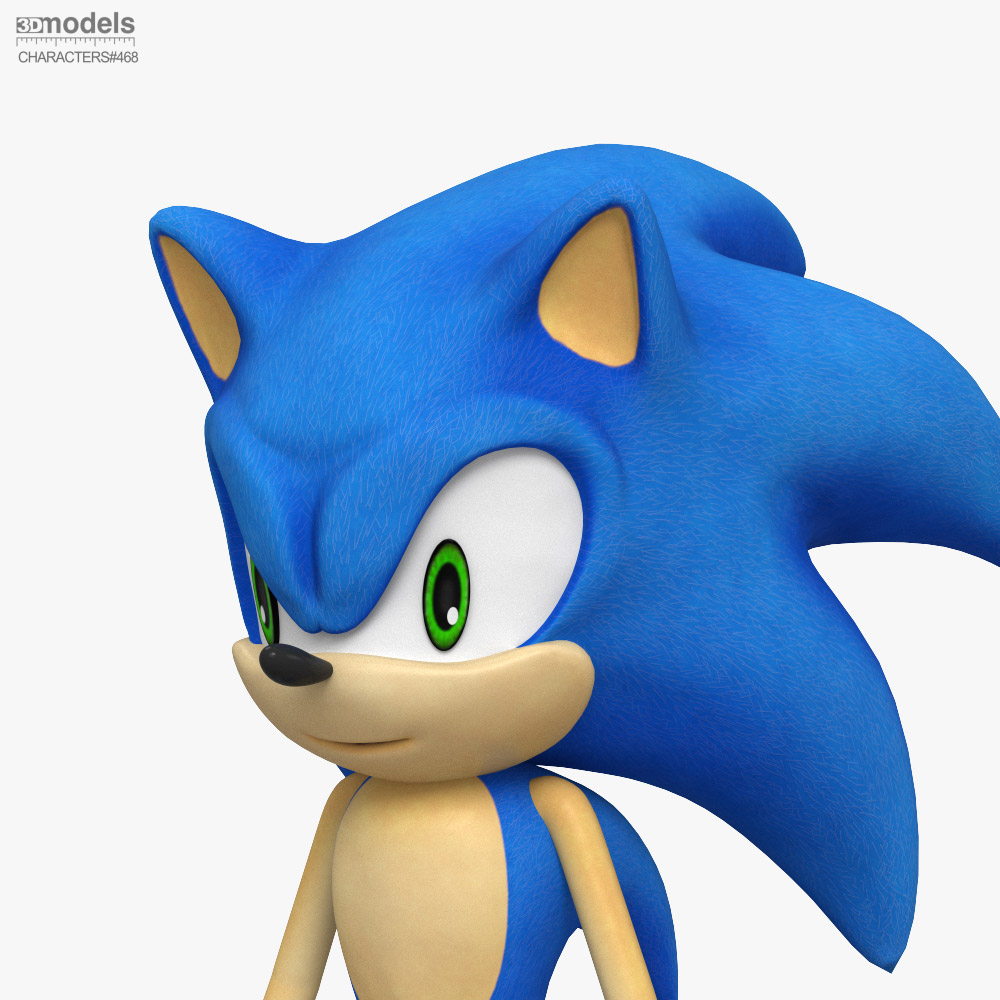 Sonic The Ouriço Modelo 3D - Baixar Personagens animados no 3DModels.org