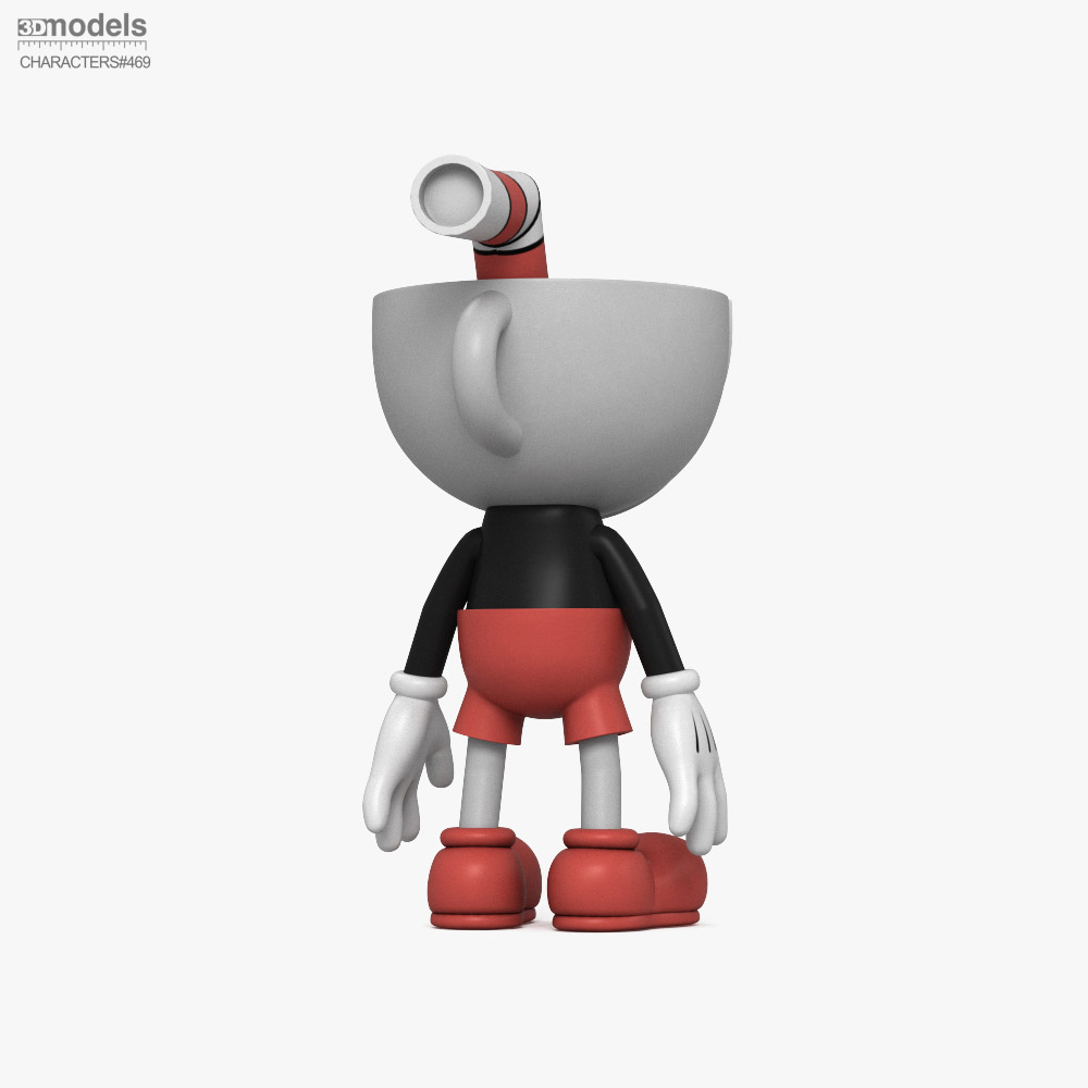 Personagem de Cuphead Modelo 3D - Baixar Personagens animados no ...