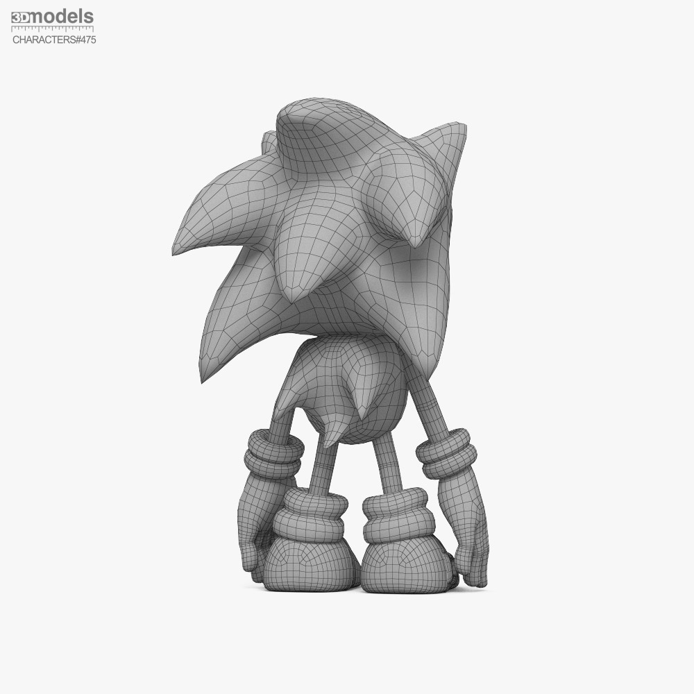 Classic Sonic 3D model - Download Cartoon characters on 3DModels.org