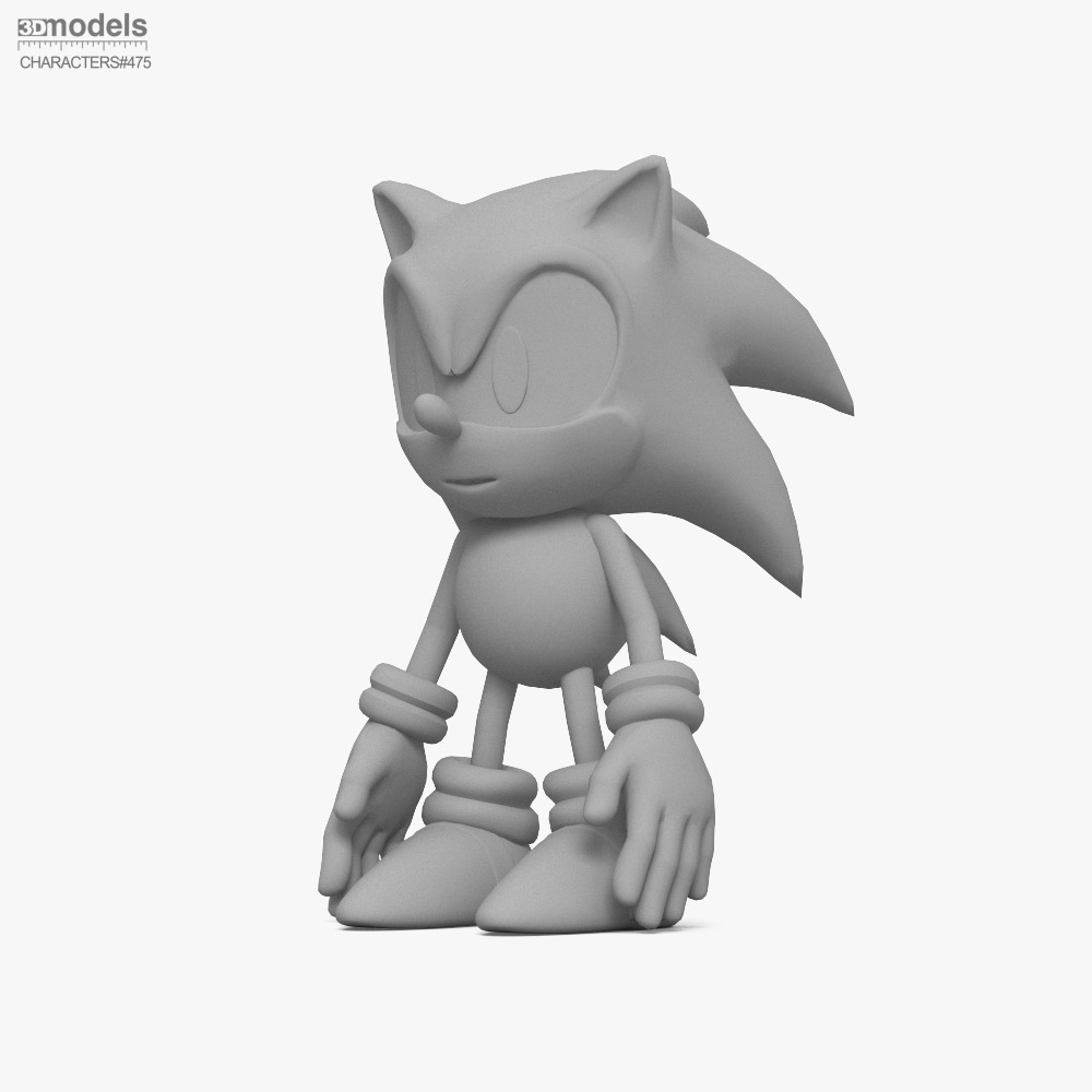 Classic Sonic 3D model - Download Cartoon characters on 3DModels.org