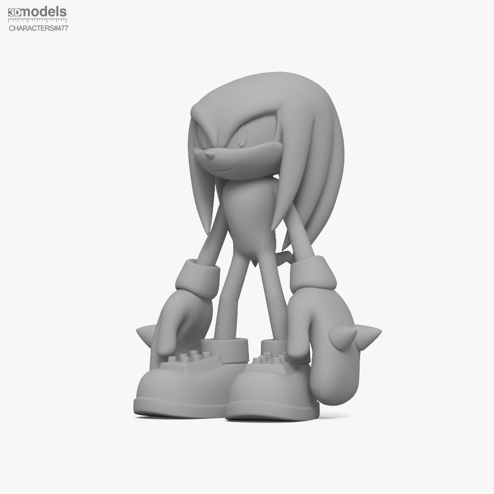 Knuckles the Echidna 3D model - Download Cartoon characters on 3DModels.org
