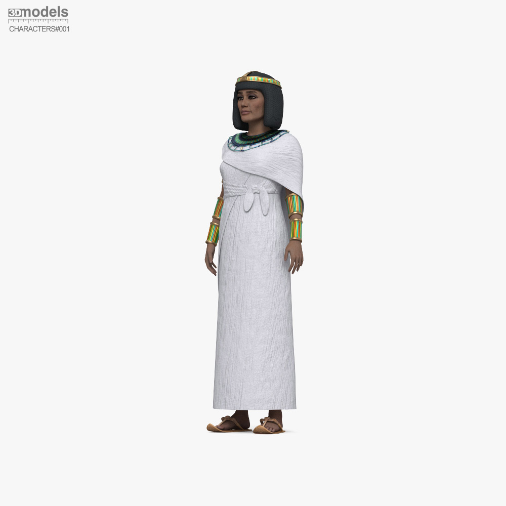 Ancient Egyptian Woman 3D model - Download Character on 3DModels.org