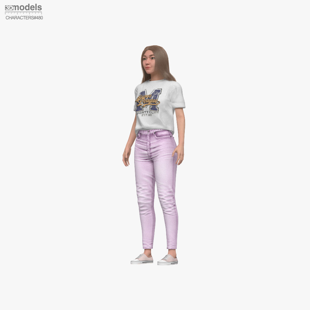 Generic Teenage Girl Modelo 3D - Descargar Character on 3DModels.org