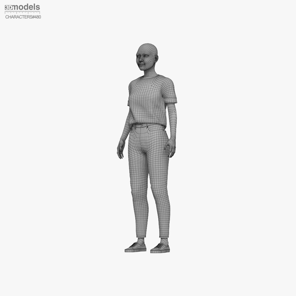 Generic Teenage Girl Modelo 3D - Descargar Character on 3DModels.org