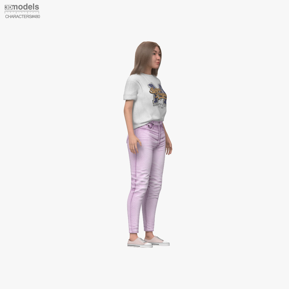 Generic Teenage Girl Modelo 3D - Descargar Character on 3DModels.org