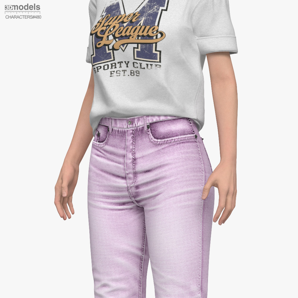 Generic Teenage Girl Modelo 3D - Descargar Character on 3DModels.org