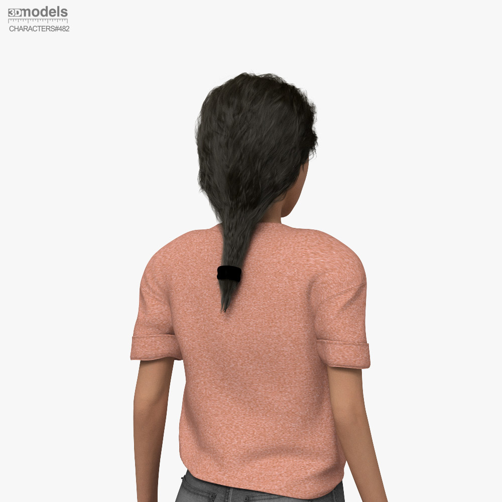 Middle Eastern Generic Teenage Girl 3D model - Download Character on ...