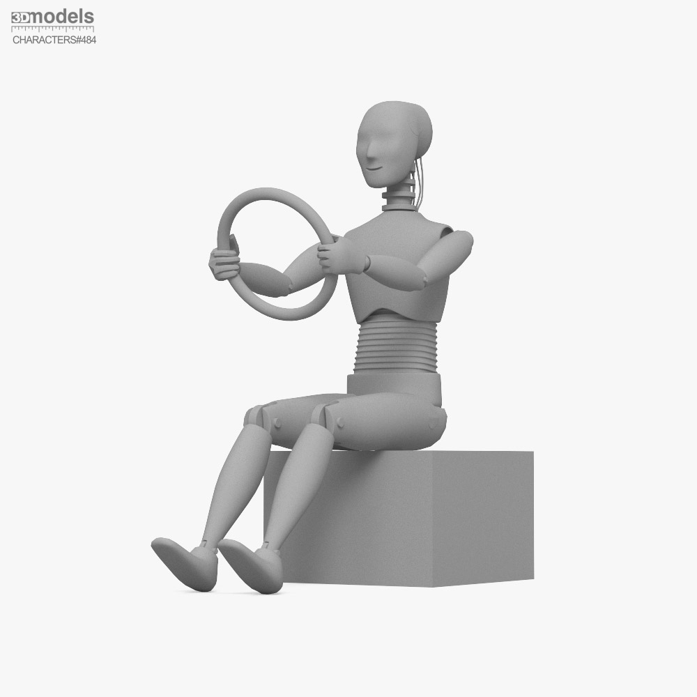 Crash Test Dummy Sitting 3D model - Download Vehicle equipment on ...