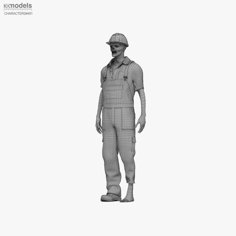 Zombie Construction Worker 3D model - Download Mythological creatures ...