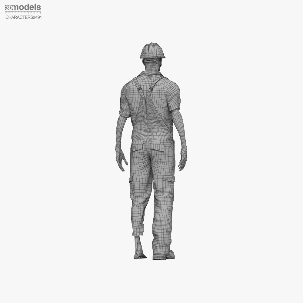 Zombie Construction Worker 3D model - Download Mythological creatures ...