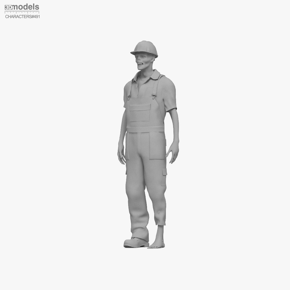 Zombie Construction Worker 3D model - Download Mythological creatures ...