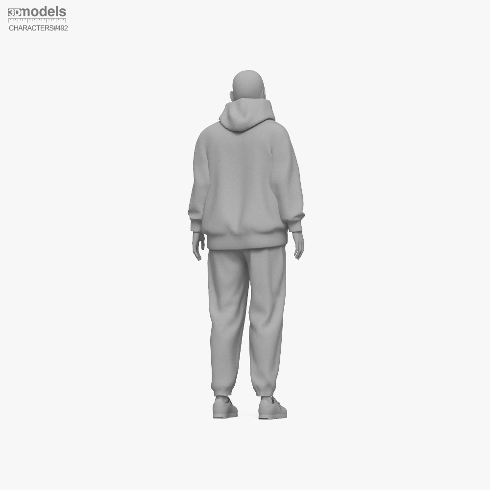 Teenage Girl in Tracksuit 3D model - Download Character on 3DModels.org