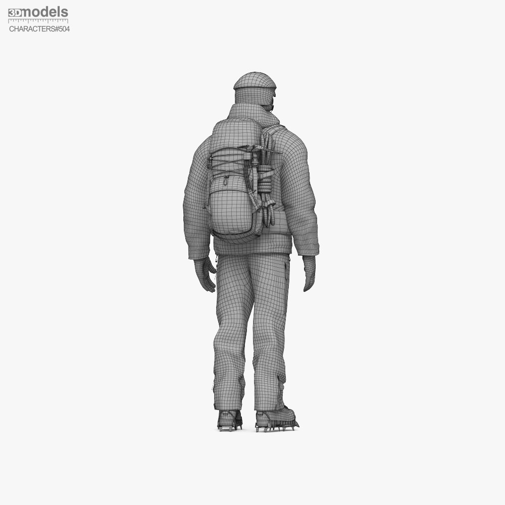 African-American Climber 3D model - Download Character on 3DModels.org