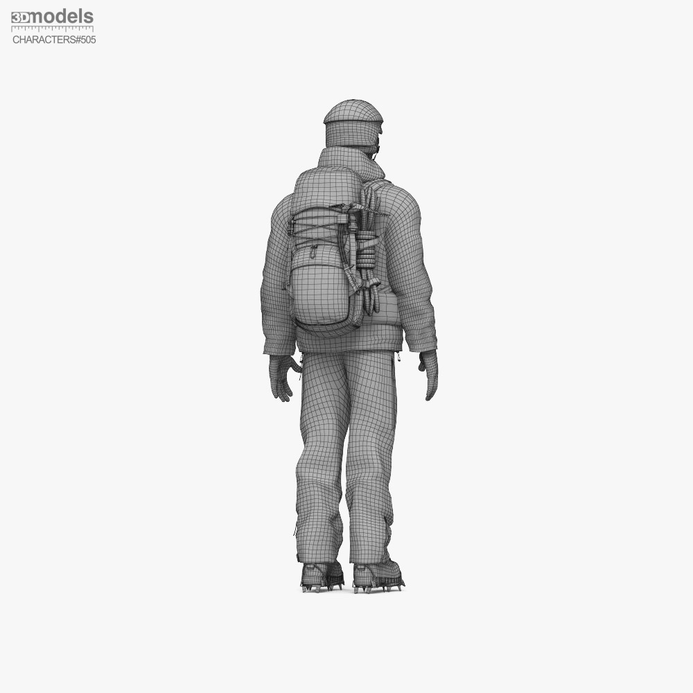 Asian Climber 3D model - Download Character on 3DModels.org