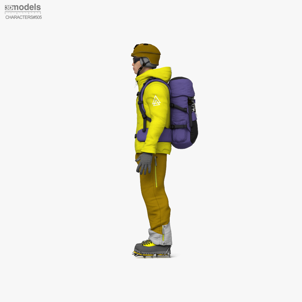 Asian Climber 3D model - Download Character on 3DModels.org