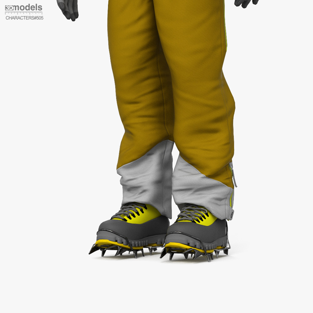Asian Climber 3D model - Download Character on 3DModels.org