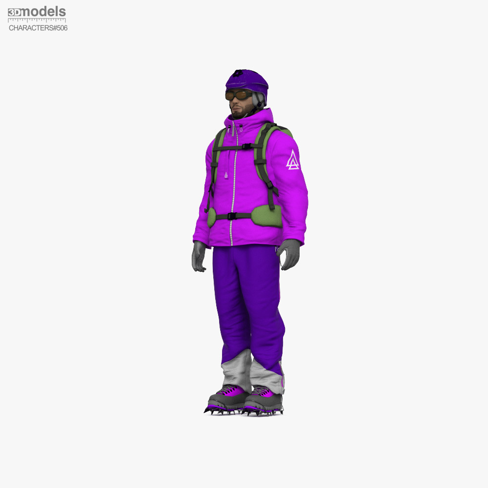 Middle Eastern Climber 3D model - Download Character on 3DModels.org