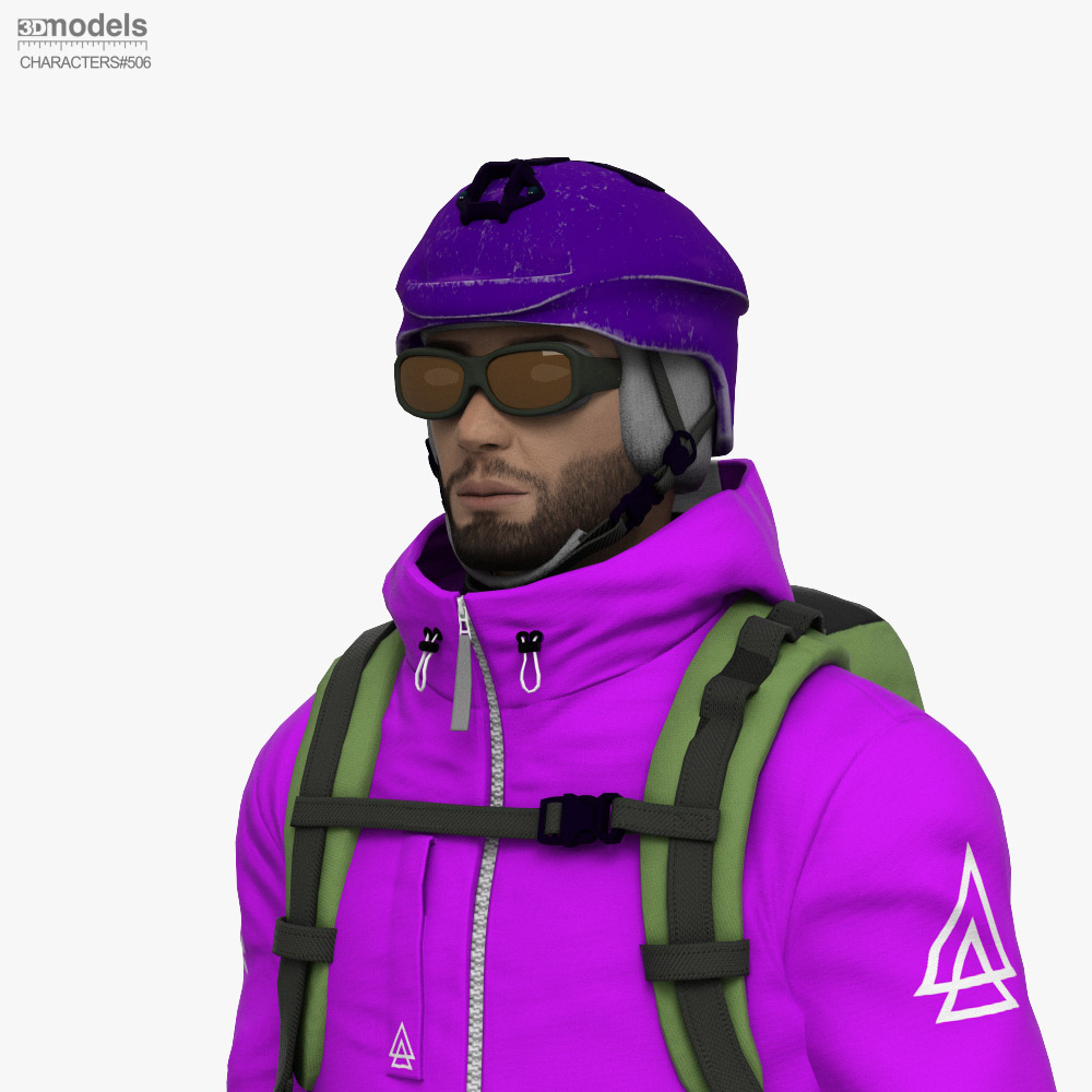 Middle Eastern Climber 3D model - Download Character on 3DModels.org
