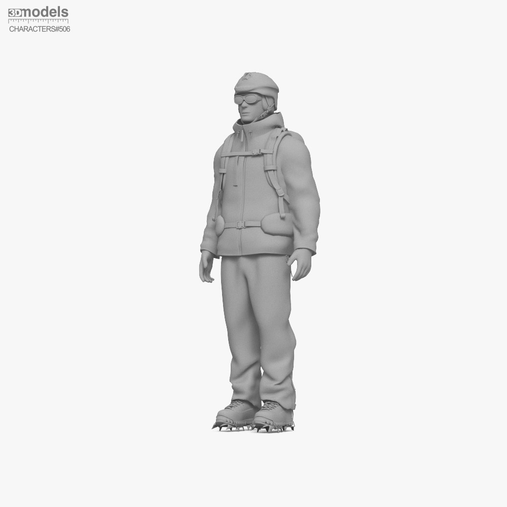 Middle Eastern Climber 3D model - Download Character on 3DModels.org