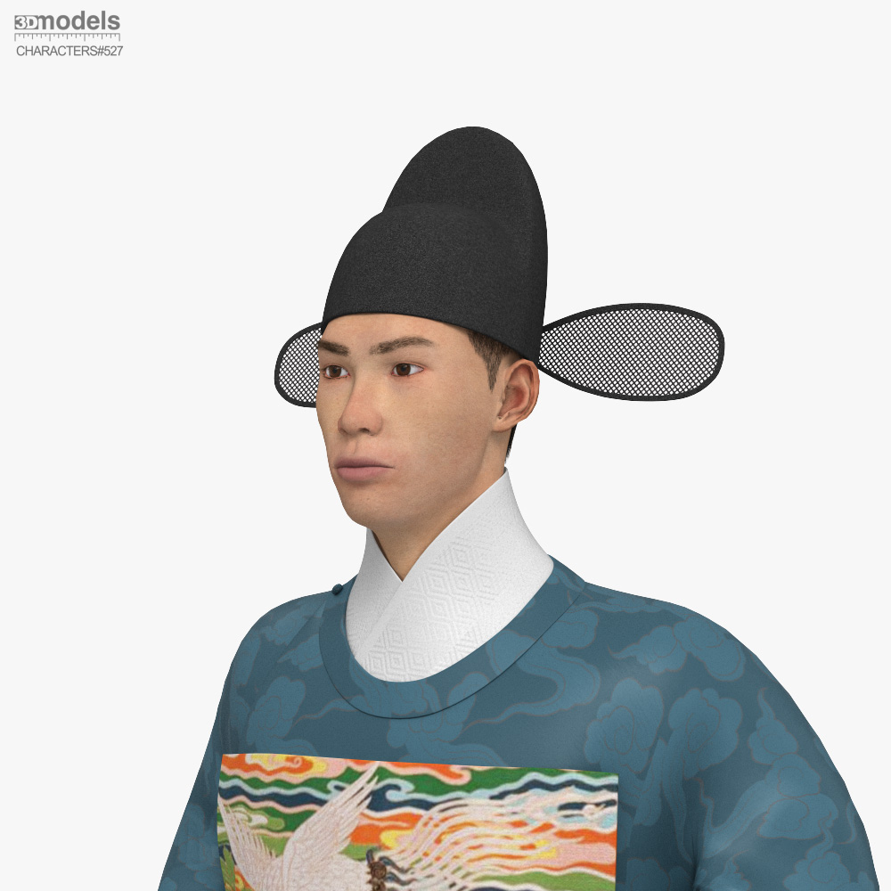 Man in Traditional Chinese Clothing 3D model - Download Character on ...